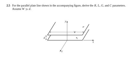 Solved For The Parallel Plate Line Shown In The Chegg