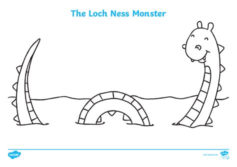 Loch Ness Monster Coloring Page Printable