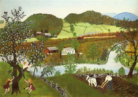 Grandma Moses Paintings Grandma Moses Hoosick River Summer 1952