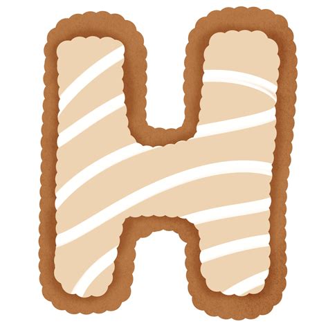 Hand Drawn Gingerbread Alphabet 34722823 Png