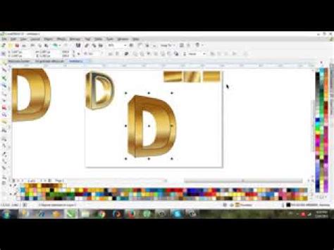 CorelDraw Tutorial How To Make D Gold Text Effect YouTube