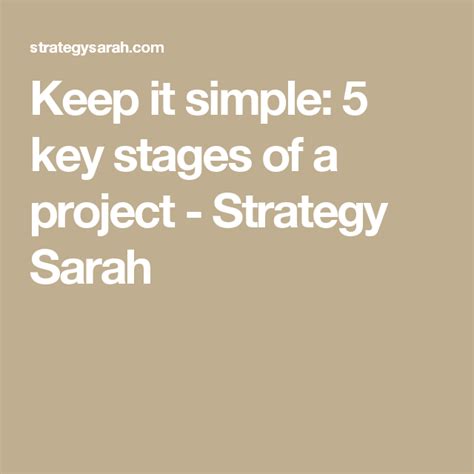 5 Key Stages Of A Project