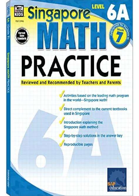 Ppt Pdfread Singapore Math Level 6a 7th Grade Math Workbooks