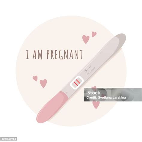 긍정적 인 임신 테스트 나는 임신했다 아기와 모성을 계획합니다 헬스케어 개념 플랫 만화 스타일의 벡터 일러스트레이션 가족에 대한 스톡 벡터 아트 및 기타 이미지 Istock