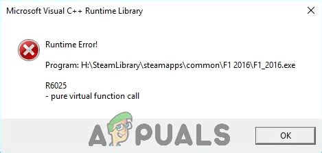 Fix Microsoft Visual C Runtime Error R