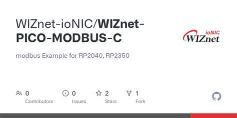 github wiznet ionic wiznet pico modbus c modbus example for rp2040