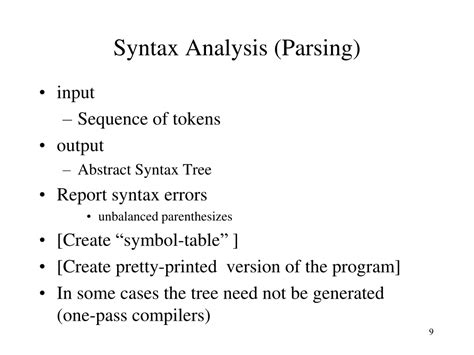 Ppt Syntax Analysis Powerpoint Presentation Free Download Id9597519