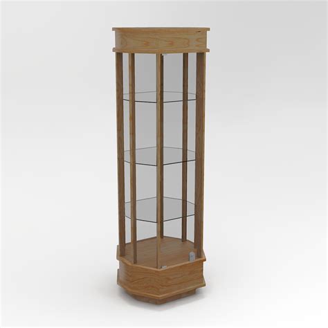 Narrow Classic Octagon Tower Display Case Display Cases Showcases