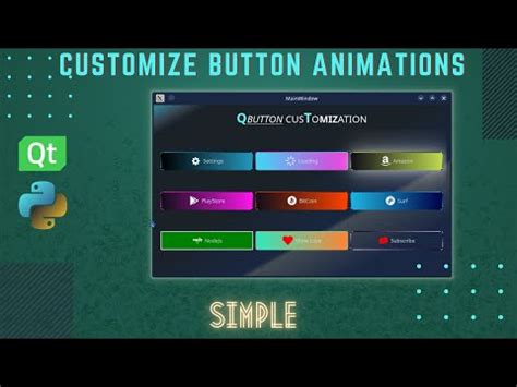 Python Building And Animating Buttons And Icons QPushButtons Iconify PyQt PySide Modern UI