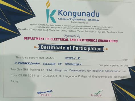 Dinesh R On Linkedin I Successfully Completed For 2days Workshop In Hmi Design And Development