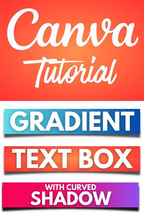 Gradient Text Box With Curved Shadow In Canva In 2024 Graphic Design Tutorials Learning Canva