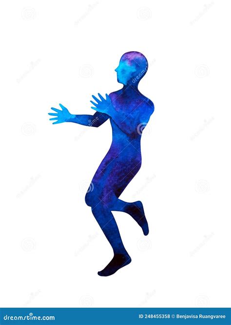 Running Man Abstract Isolated Vector Silhouette Run Sprinting