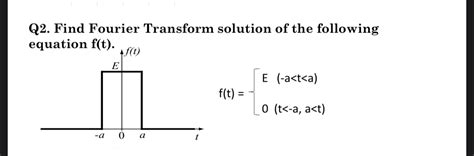 Solved Q2 ﻿find Fourier Transform Solution Of The Following