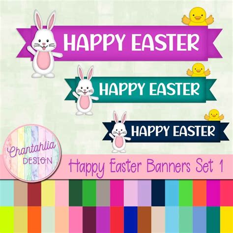 Happy Easter Banners Set 1