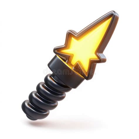 Glowing Star Cursor On Spring 3d Render Stock Illustration Illustration Of Startipped