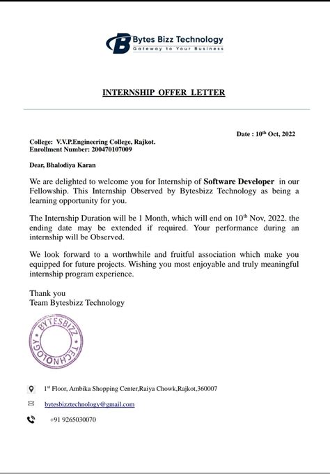 karan bhalodiya on linkedin intern