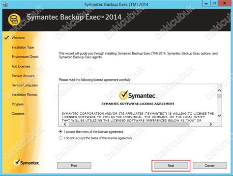Symantec Backup Exec 2014 Kurulumu Baki Çubuk