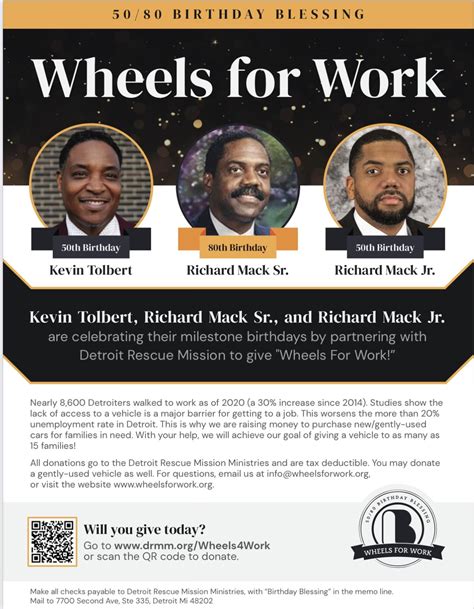 Detroit Rescue Mission Partners With Wheels For Work Detroit To Give