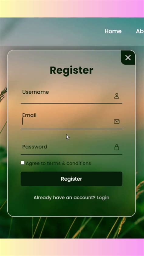 How To Create A Login And Register Page Using Html Css And Javascript Css Html Javascript