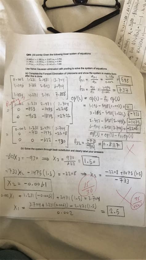 Solved Given The Following Linear System Of Equations Use Chegg