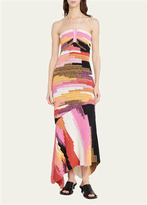 Alc Nova Crochet Halter Maxi Dress Editorialist