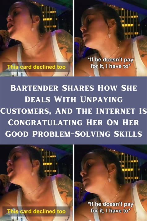 Bartender Shares How She Deals With Unpaying Customers And The Internet Is Congratulating Her On