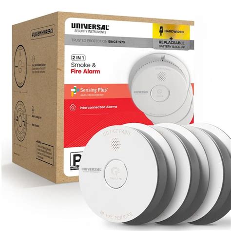 Universal Security Instruments 3 Pack Hardwired And 1 Year