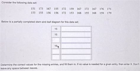 solved consider the following data set below is a partially