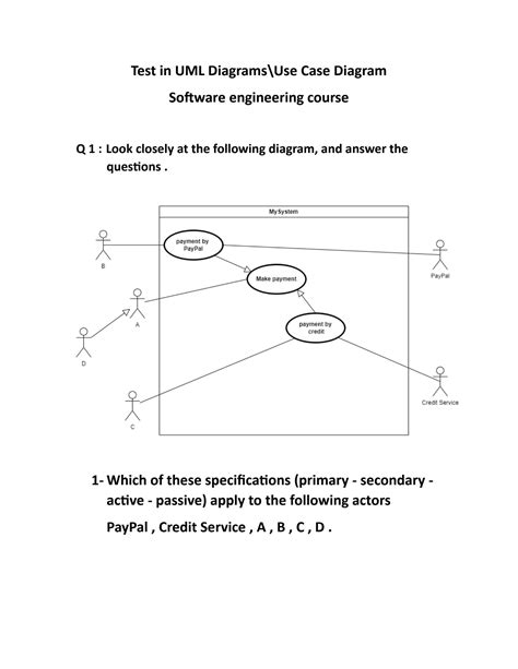 Solution Software Engineering Uml Diagrams Use Case Diagram Test