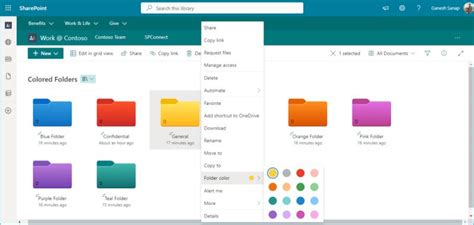 Sarath Mohan On Linkedin Creating Colored Folders In Sharepoint Online