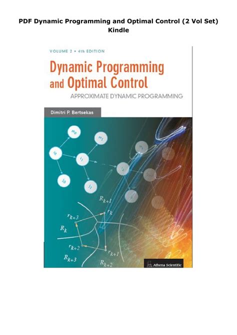 pdf dynamic programming and optimal control 2 vol set kindle