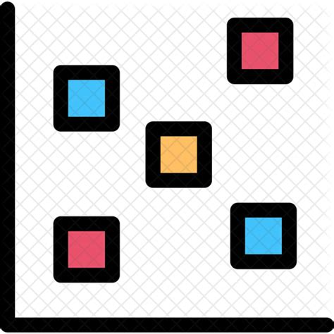 Dots Chart Icon Download In Colored Outline Style