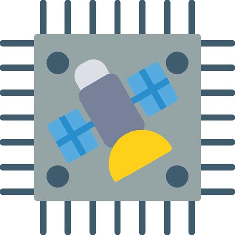 Satellite Chip Flat Icon 13663517 Vector Art At Vecteezy