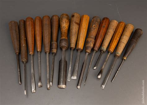 15 Assorted Carving Chisels Gouges 116533 Jim Bode Tools