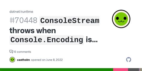 `consolestreamreadbyte` Throws When `consoleencoding` Is Utf 16 · Issue 70448 · Dotnet