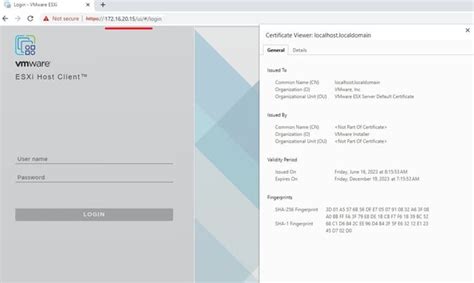 A Self Signed Certificate Instead Of Default Esxi Ssl A 101