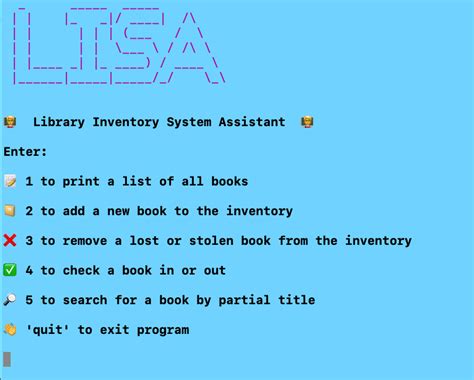 GitHub Tmflower Book Inventory A Command Line Program For Managing An Inventory Of Books