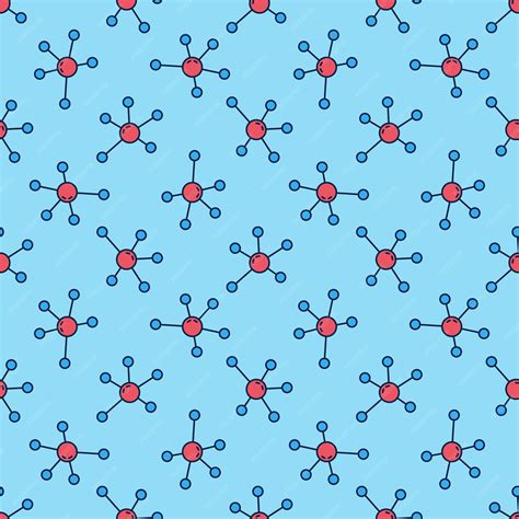 Premium Vector Molecule Vector Concept Colored Seamless Pattern