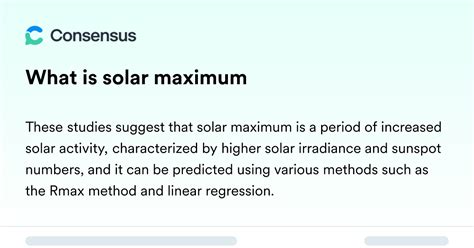What Is Solar Maximum Consensus Academic Search Engine