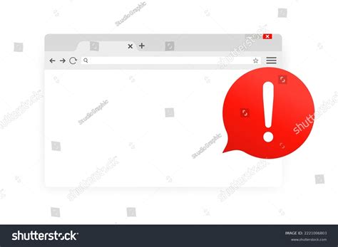 Simple Browser Window Warning Sign Web Stock Vector Royalty Free