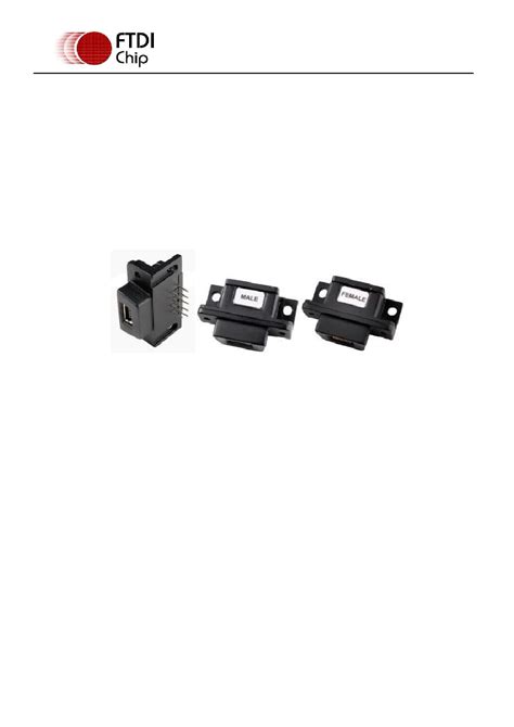 DB9-USB-F datasheet(2/27 Pages) FTDI | DB9-USB-RS232 Module Male & Female