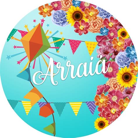 Painel Redondo Tema Festa Junina Em Tecido Sublimado 3d Shopee Brasil