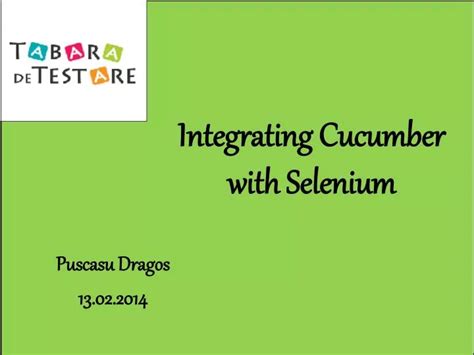 Ppt Integrating Cucumber With Selenium Powerpoint Presentation Free