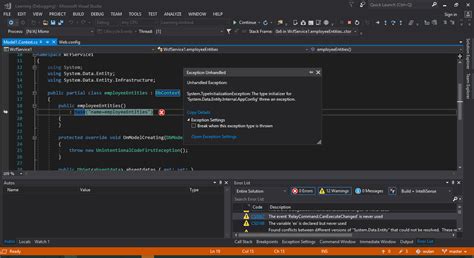 C Xamarin Systemdataentityinternalappconfig Threw An Exception Stack Overflow