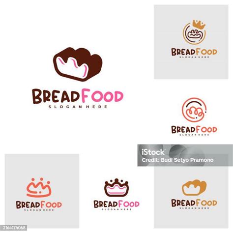 빵 왕관 로고 벡터 템플릿 세트 크리 에이 티브 킹 빵 로고 디자인 개념 개념에 대한 스톡 벡터 아트 및 기타 이미지 개념 단순함 달콤한 음식 Istock