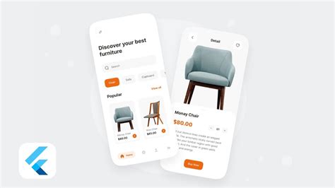 flutter shopping app ui flutte ui design tutorial youtube