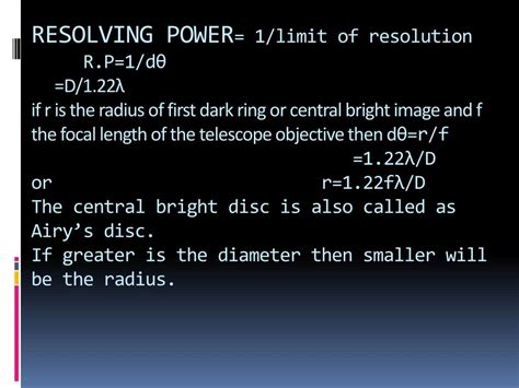 ppt resolving power powerpoint presentation free download id 2647043