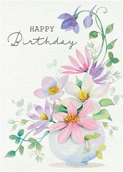 Pretty Botanicals Birthday Card Greetings Island