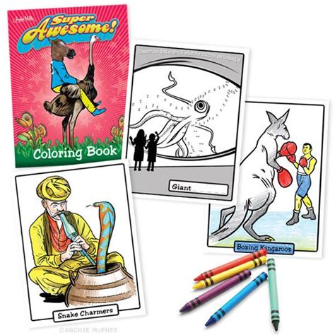 Super Awesome Coloring Book By Archie Mcphee Glitch Ts And Novelties