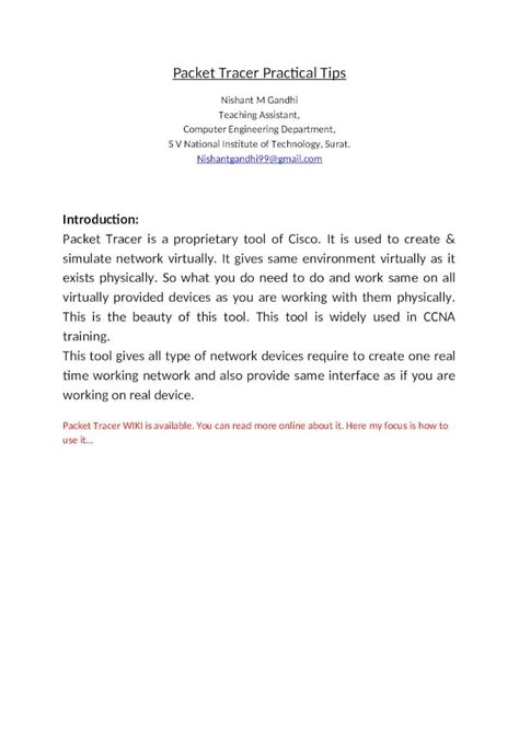 Docx Packet Tracer Practical Guide Dokumen Tips